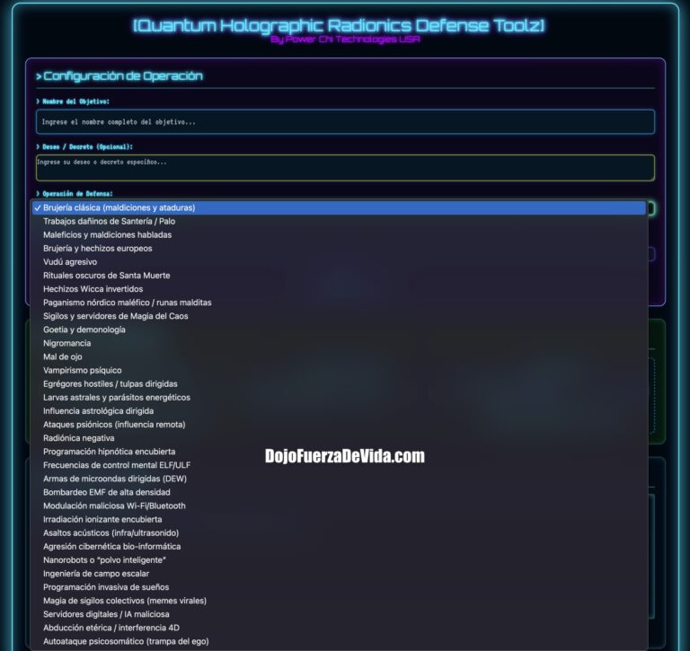 Programa Quantum Holographic Radionics Defense Toolz Con Inteligencia ...